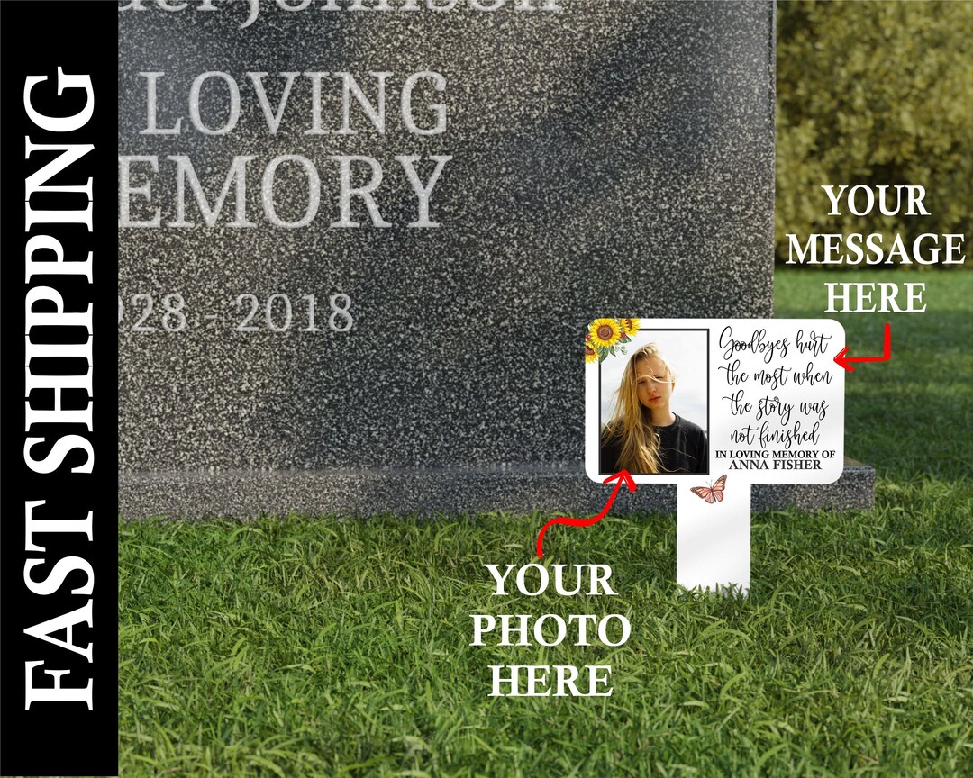 Memorial Graveyard Sign, Cemetery Decorations, Graveyard Sign, Memorial ...