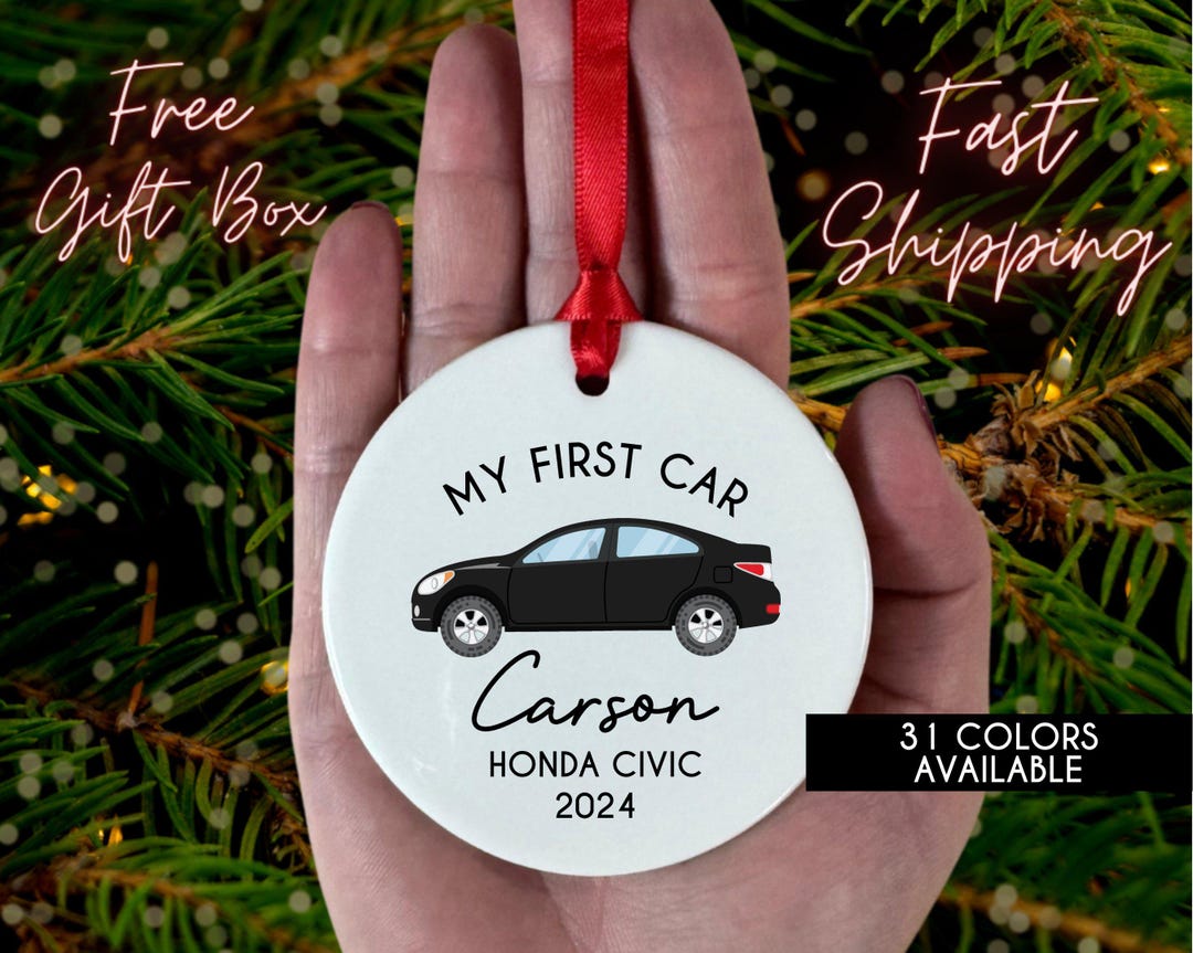 Personalized New Car Ornament, Driving Ornament, New Driver Ornament ...