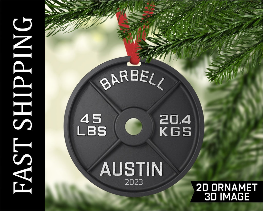 Weight Lifting Ornament, Gym Ornament, Ornament for Someone Who Loves ...