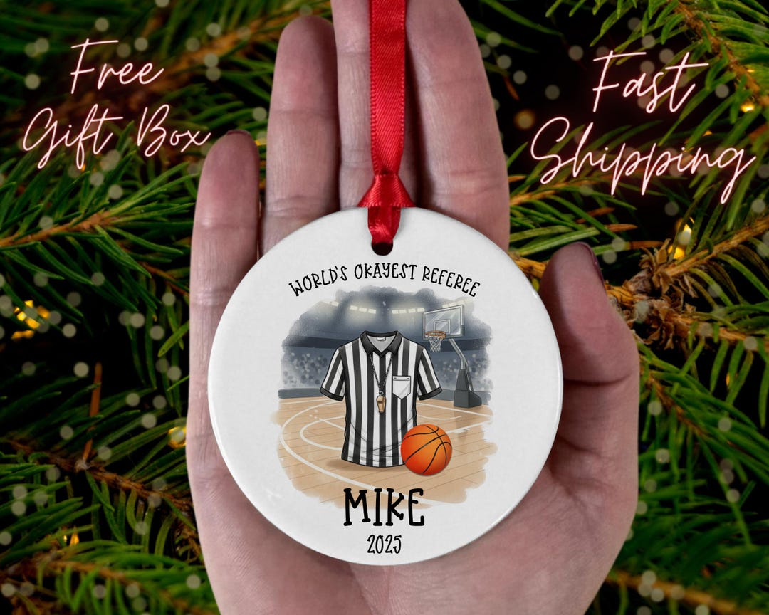 Personalized Basketball Referee Ornament • Ref Gift • Basketball ...