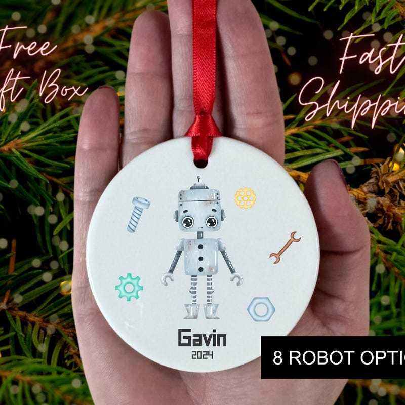 Robot Ornament - Etsy