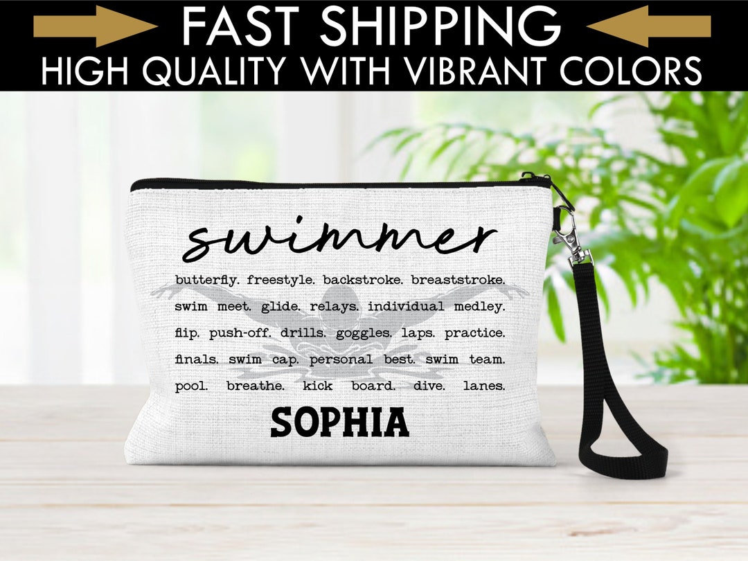 Personalized Swim Bag, Personalized Swimmer Make up Bag, Custom Swim ...