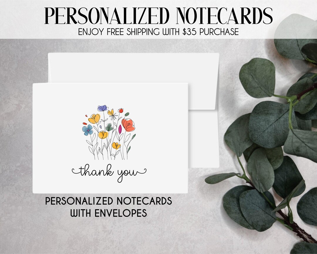 Wildflower Thank You Cards, Wildflower Thank You Gifts, Wildflower Note ...