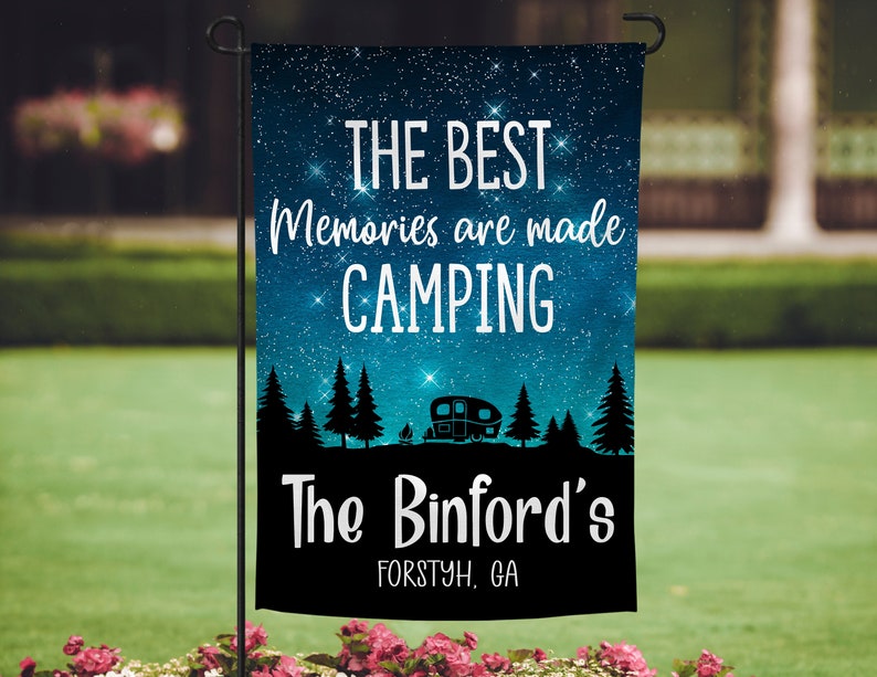 Personalized Camping Flag Flag for Camp Site RV Campsite - Etsy