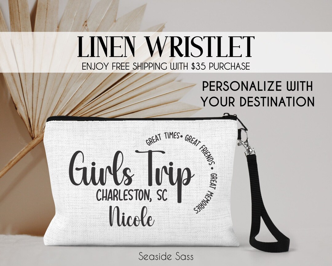 Personalized Girls Trip Bag, Girls Weekend Gifts, Personalized Beach ...