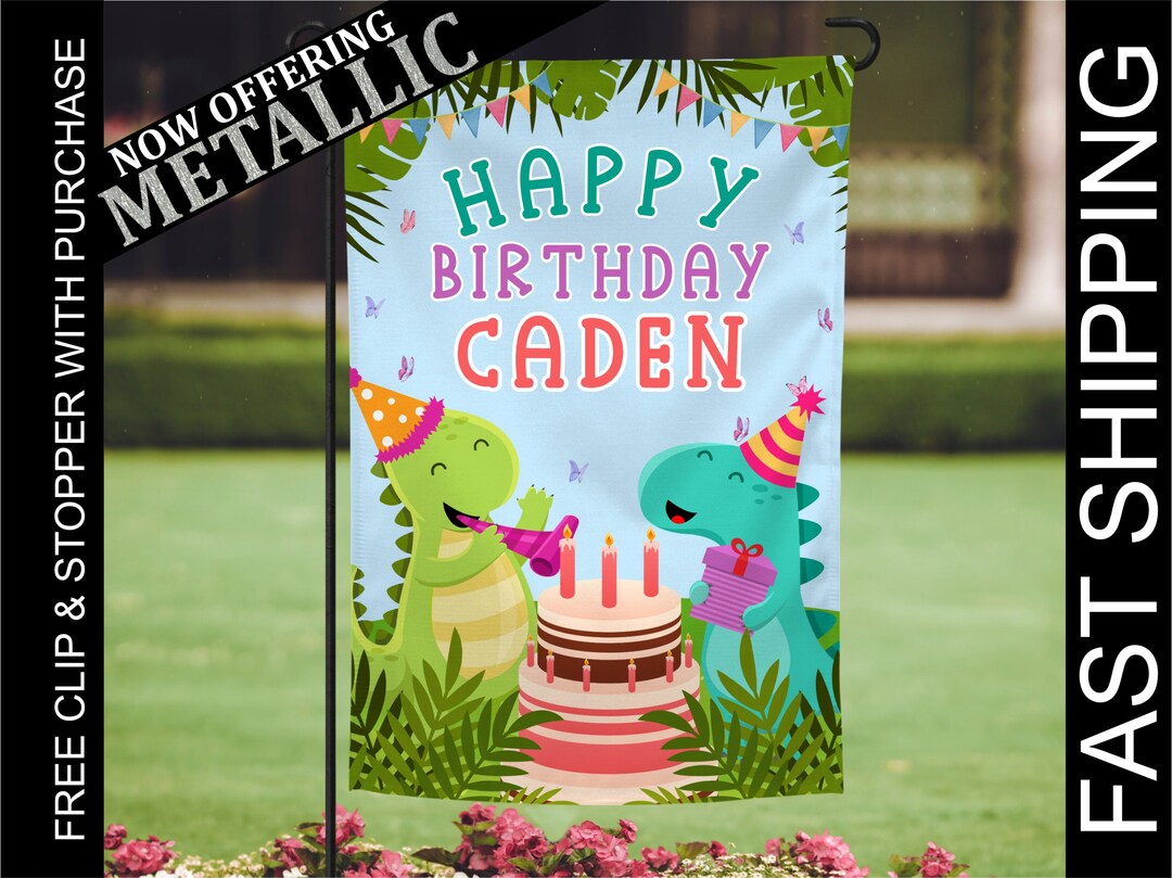 Personalized Happy Birthday Flag, Personalized Birthday Flag, Birthday ...