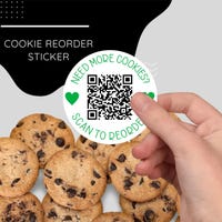 Cookie Box Label Template Canva | Order Packaging Seal Sticker ...