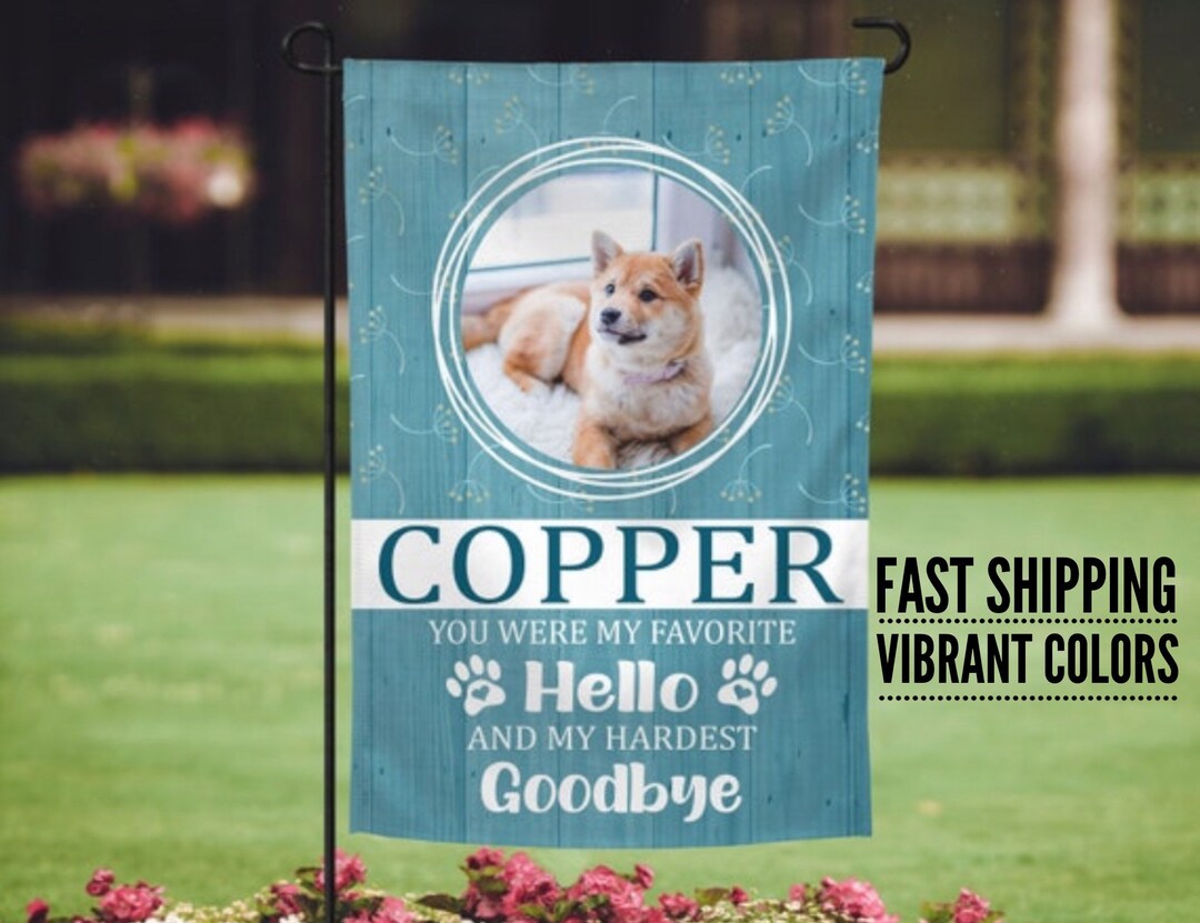 Memorial Garden Flag, Personalized Pet Garden Flag, Pet Memorial, Pet ...