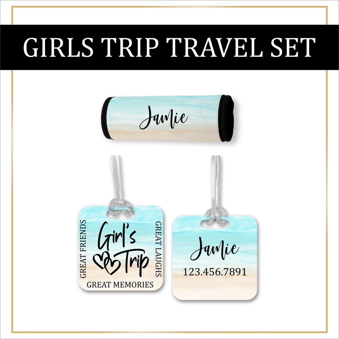 Personalized Girls Trip Bag, Girls Weekend Gifts, Personalized Beach ...