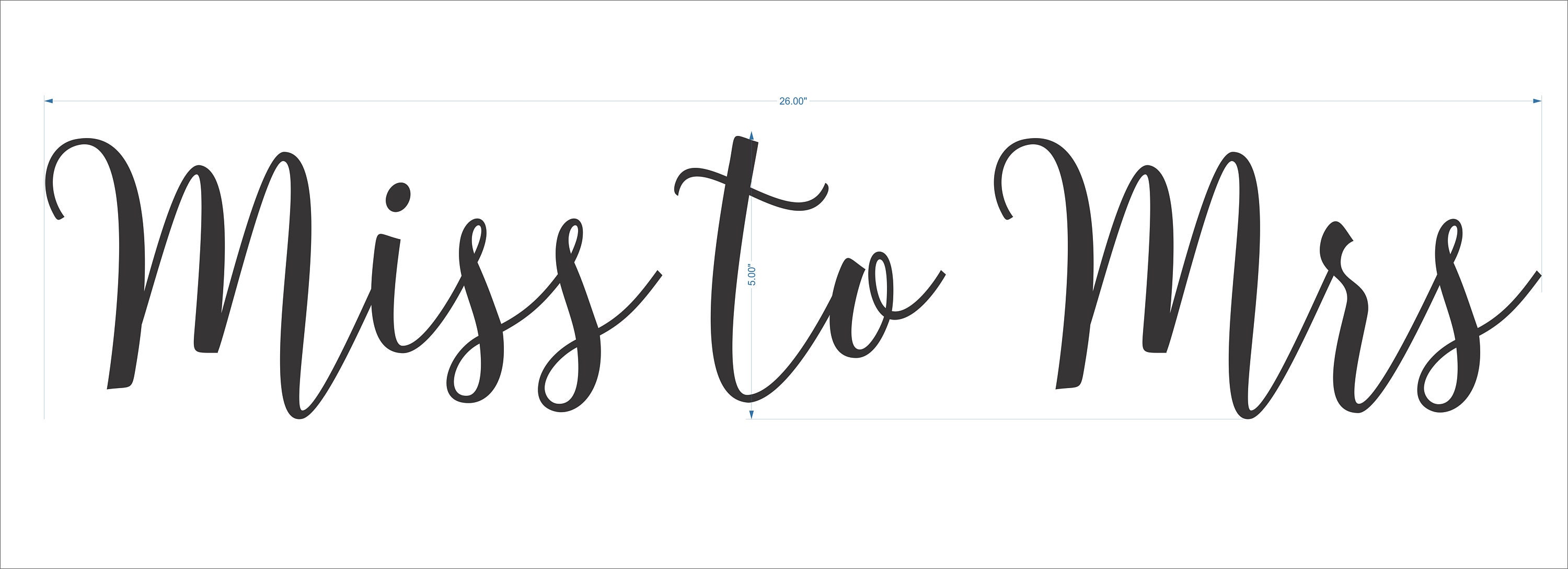 Miss to Mrs Wooden Words Wood Miss to Mrs Words Bridal - Etsy