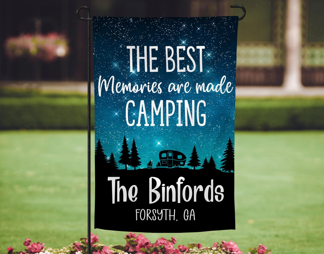 Personalized Camping Flag, Flag for Camp Site, RV Campsite Flag, the ...