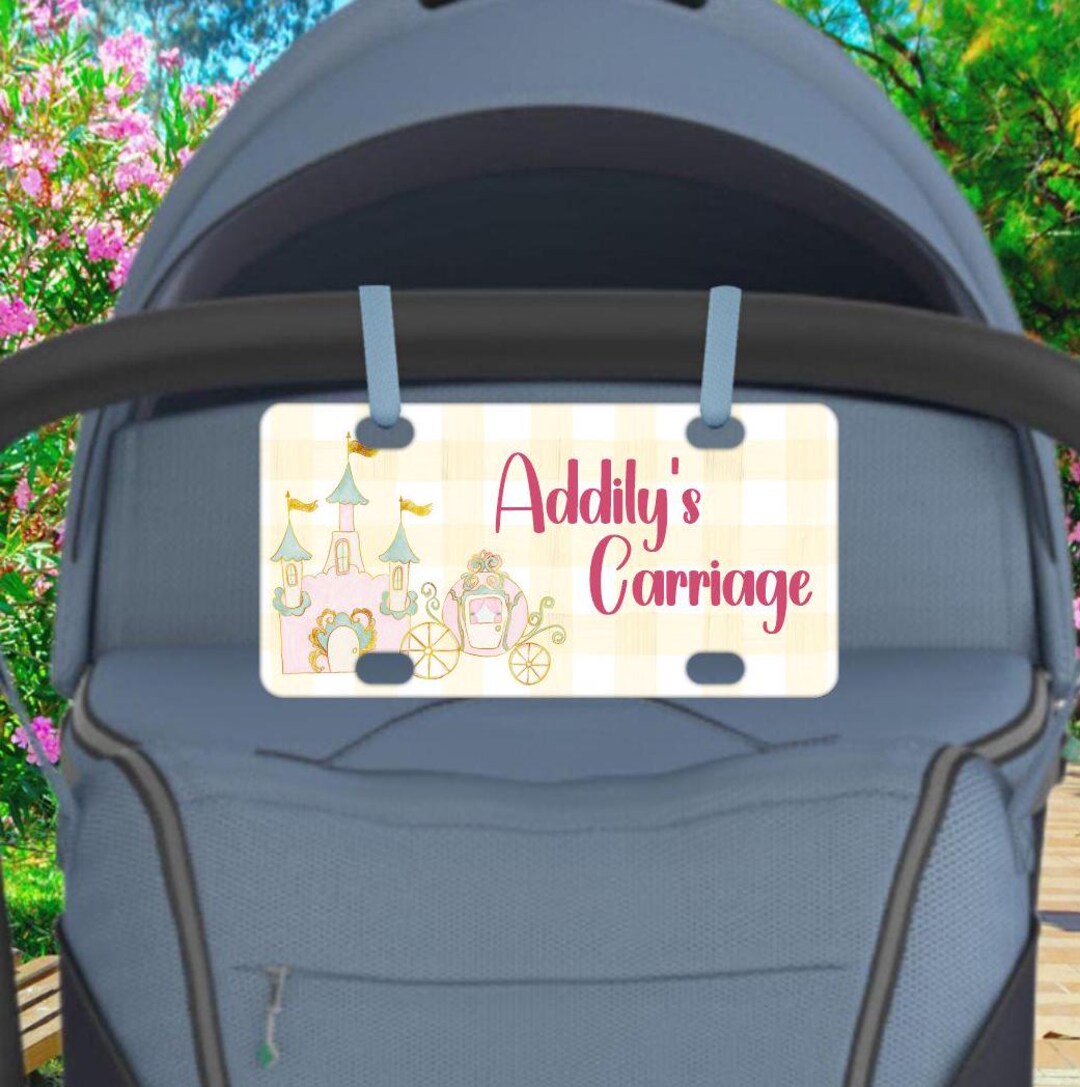 Personalized Stroller Sign – Kids Stroller Tag - Stroller Spotter ...