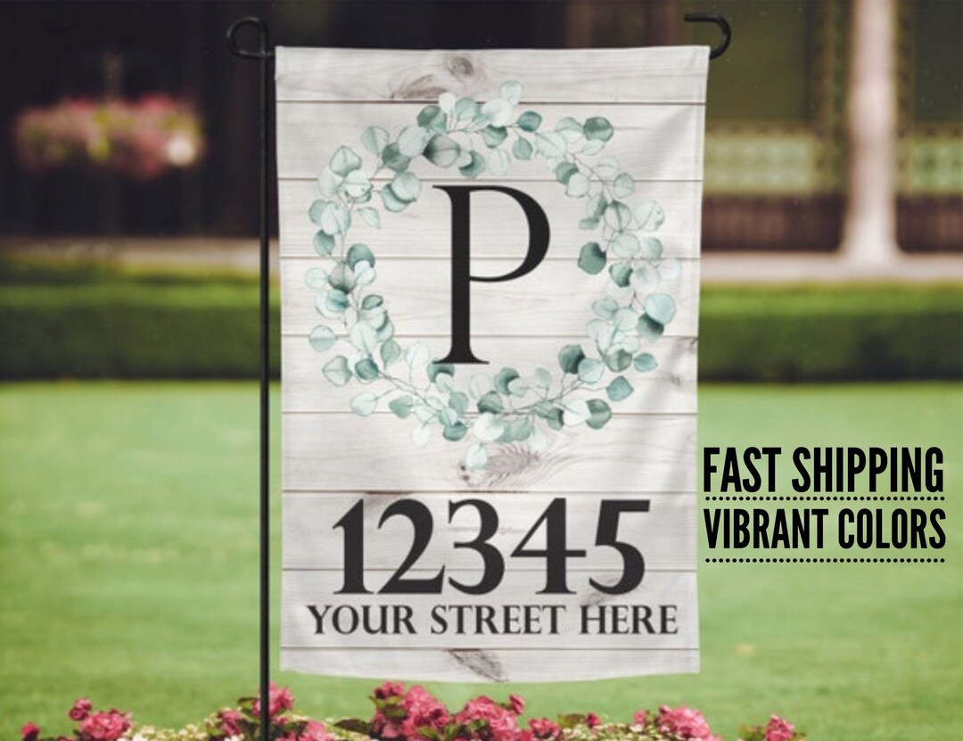 Address Garden Flag, Personalized Garden Flag, Custom Garden Flag ...