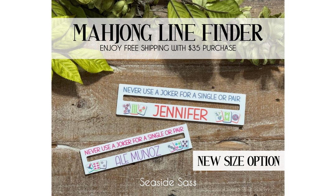 Mahjong Line Reader, Mahjong Accessories, Personalized Mahjong Gifts ...