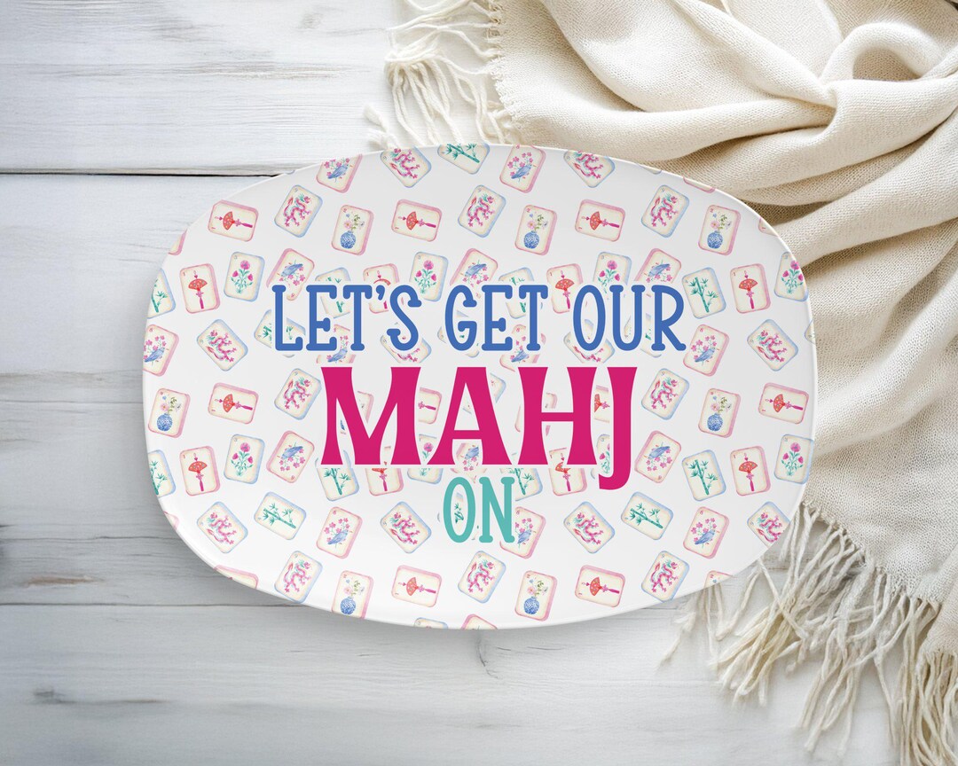 Mahjong Serving Platter, Mahjong Game Night Gift, Mahjong Gifts ...