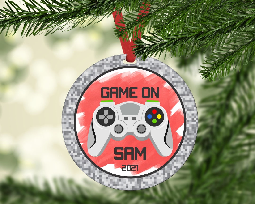Personalized Gamer Ornament, Gaming Ornament, Video Game Ornament ...