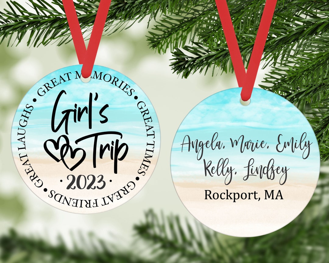 Personalized Girls Trip Ornament, Girls Trip Gift, Christmas Gift for ...