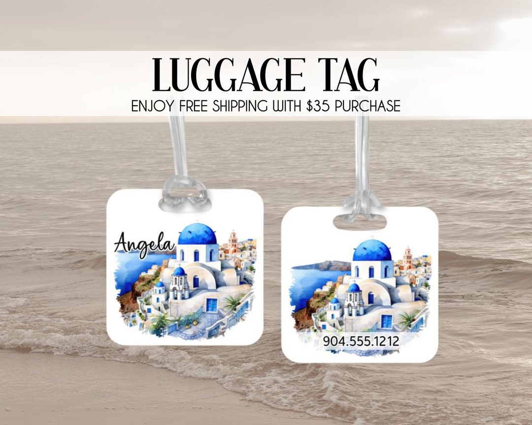 Personalized Greece Trip Gifts, Greece Luggage Tag, Girls Greece Trip ...
