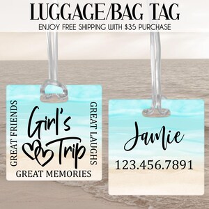 Personalized Girls Trip Bag, Girls Weekend Gifts, Personalized Beach ...