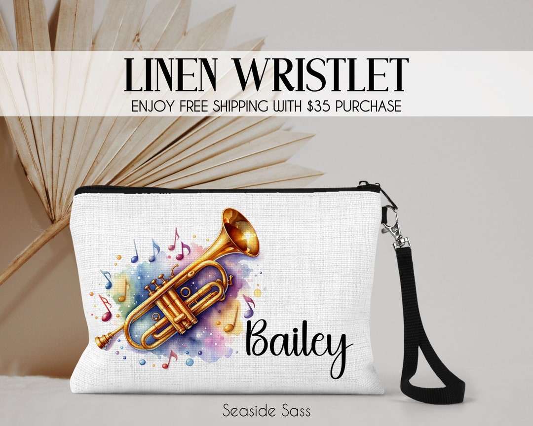 Gift for Trumpet Player, Trumpet Zipper Pouch, Trumpet Bag, School Band ...