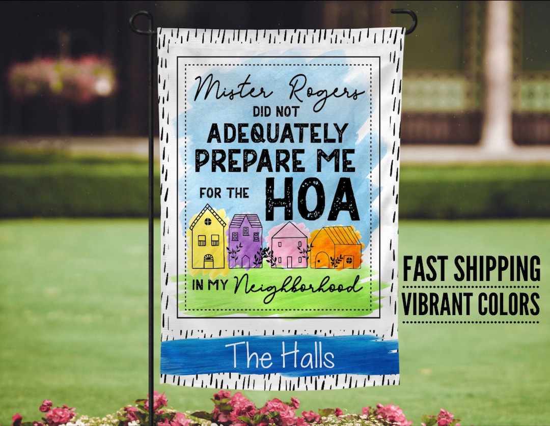 HOA Garden Flag, Stay Home Garden Flag, Garden Flag, Garden Flag, Cute ...