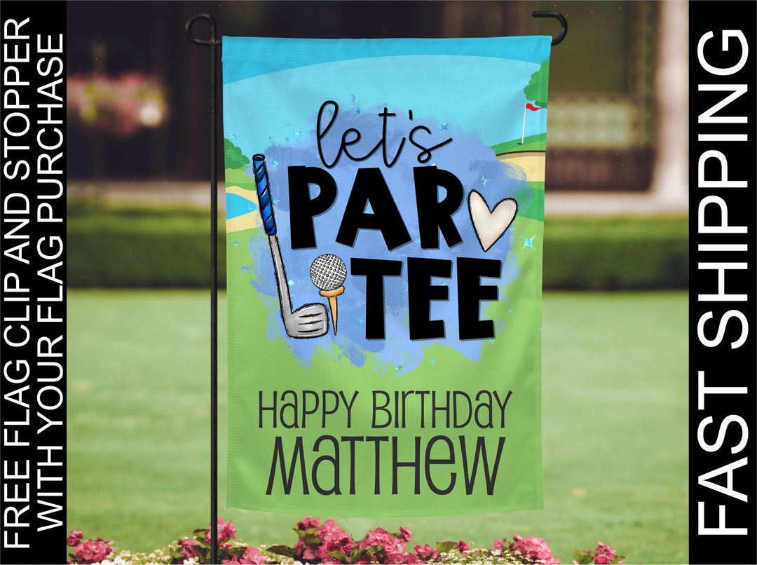 Personalized Golf Birthday Flag, Personalized Birthday Flag, Birthday ...
