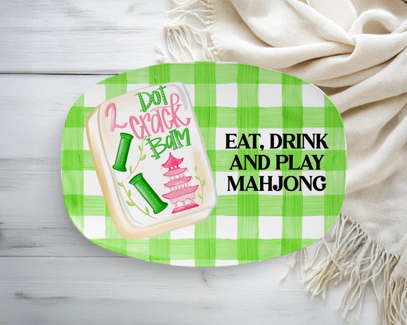 Mahjong Serving Platter, Mahjong Game Night Gift, Mahjong Gifts ...