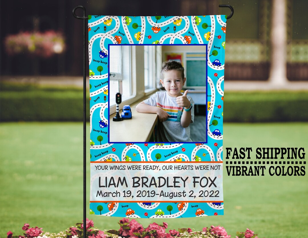 Child Memorial Garden Flag, Personalized Garden Flag, in Loving Memory ...