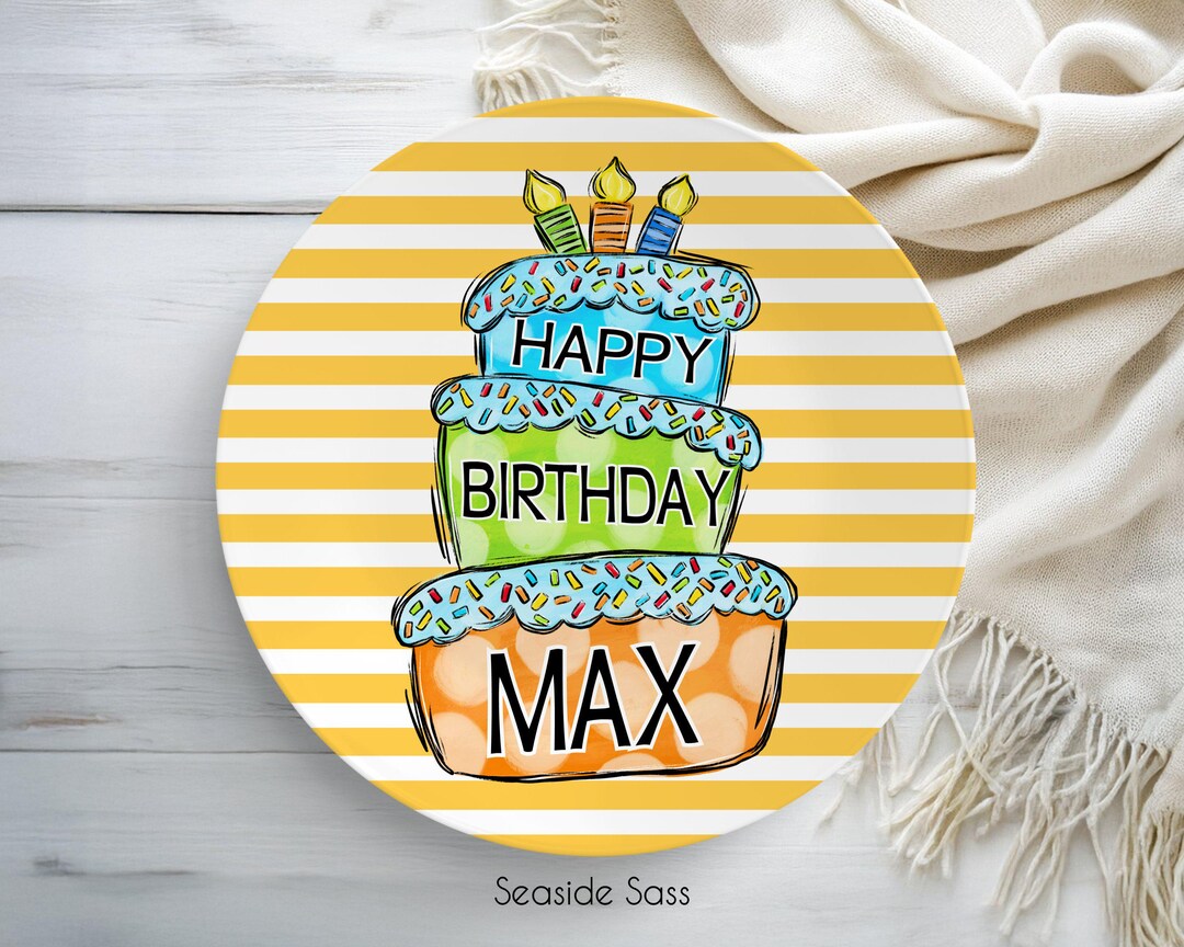 Personalized Birthday Plate, Personalized Cake Plate, Personalized Gift ...