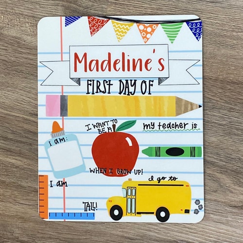 First Day of School Personalized Dry Erase Sign Gifts for - Etsy
