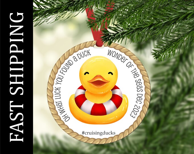 Cruising Ducks Christmas Tree Ornaments, Cruise Ducks, Holiday Cruise ...