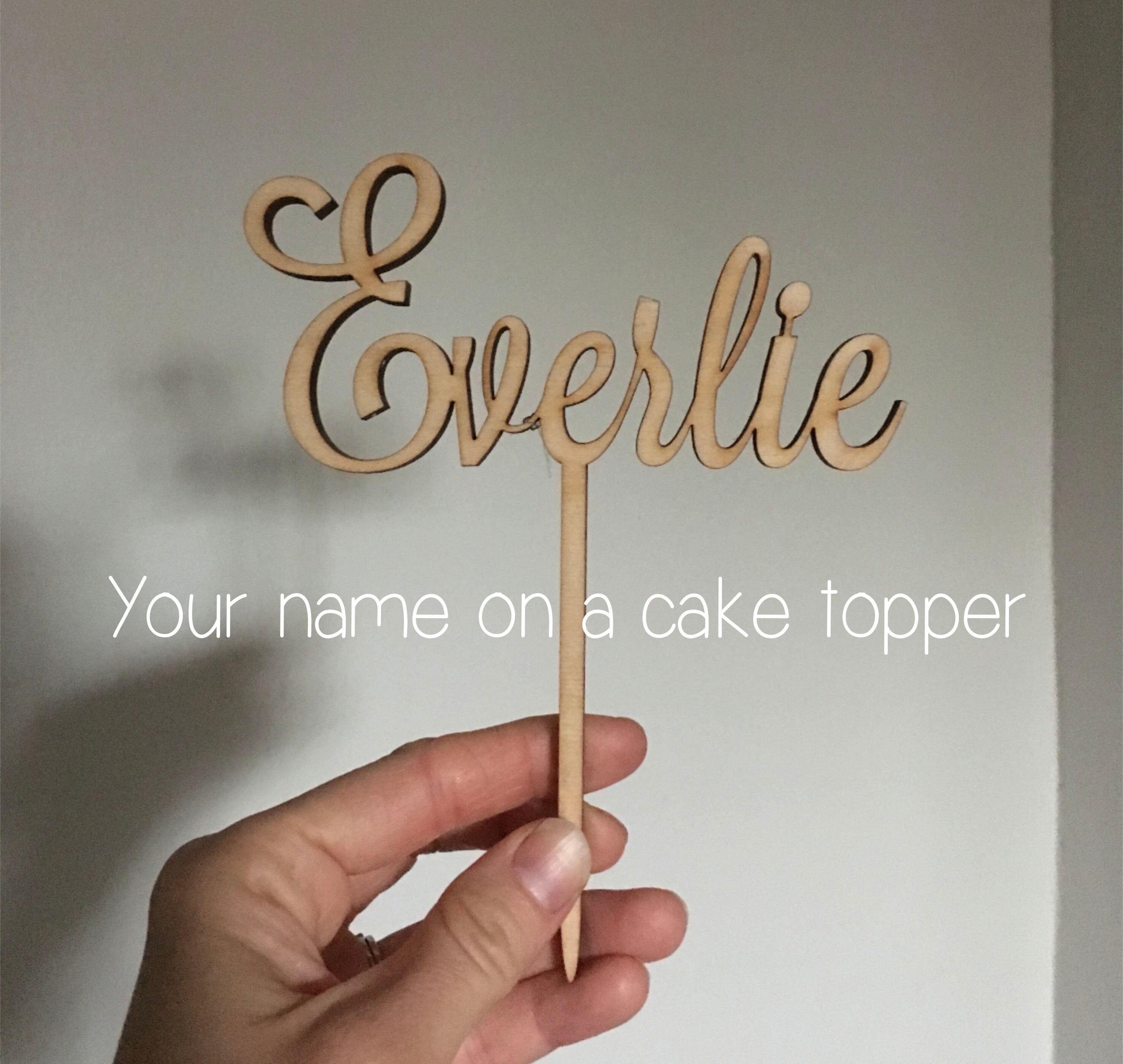 Personalized Cake Topper Name Cake Topper Custom Cake | Etsy