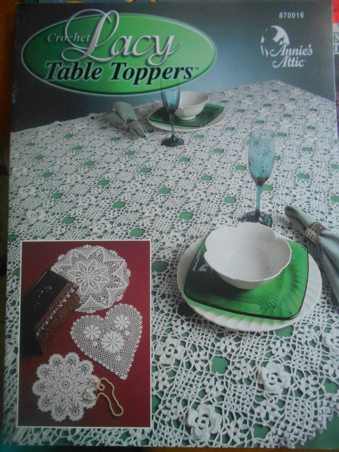 Lacy Table Toppers, Annie's Attic, Pattern Leaflet #870016, 1997 - Etsy