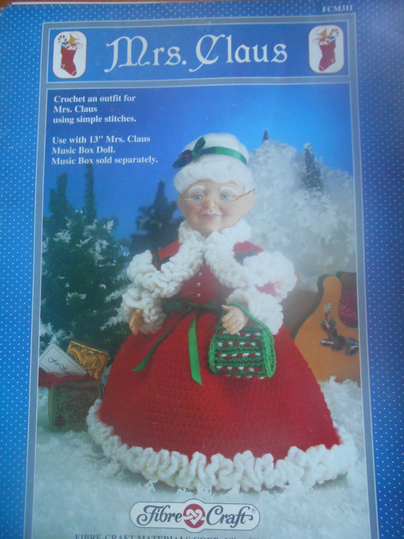 Mrs Claus, Fibre Craft, Pattern Leaflet #311, 1992 - Etsy
