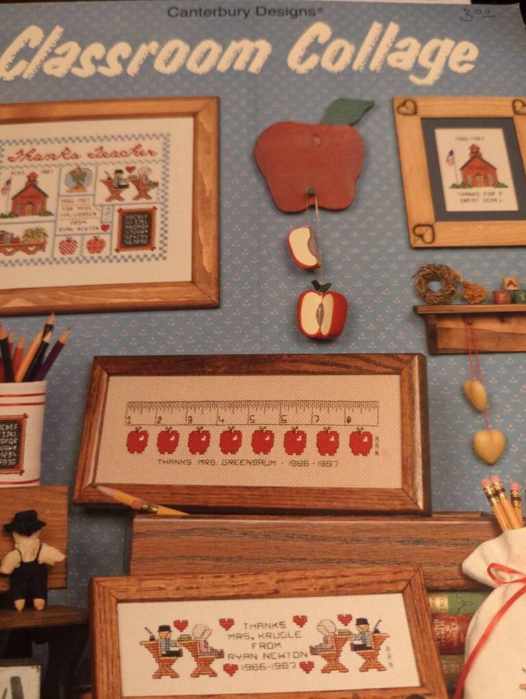 Classroom Collage, Canterbury Designs, Pattern Leaflet 4, 1987 - Etsy