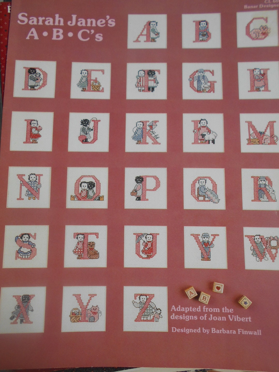 Sarah Jane's Abc's, Banar Designs, Pattern Leaflet #60, 1986 - Etsy