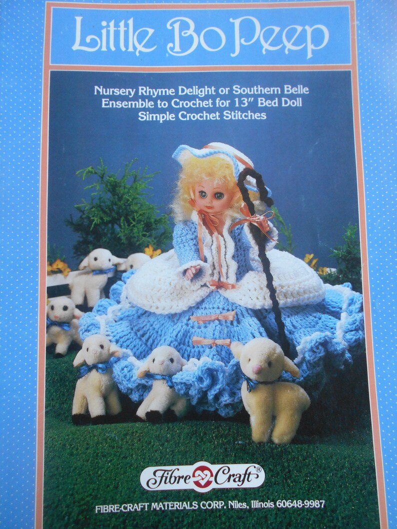 Little Bo Peep, Fibre Craft, Pattern Leaflet #148, 1987 - Etsy
