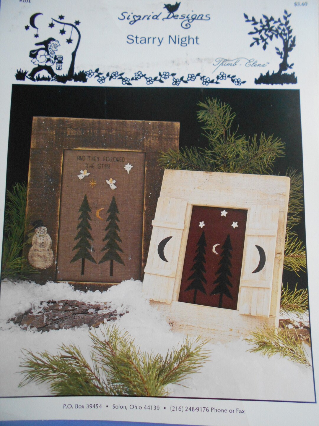 SALE Starry Night, Sigrid Designs, Pattern Card 101, 1995 - Etsy