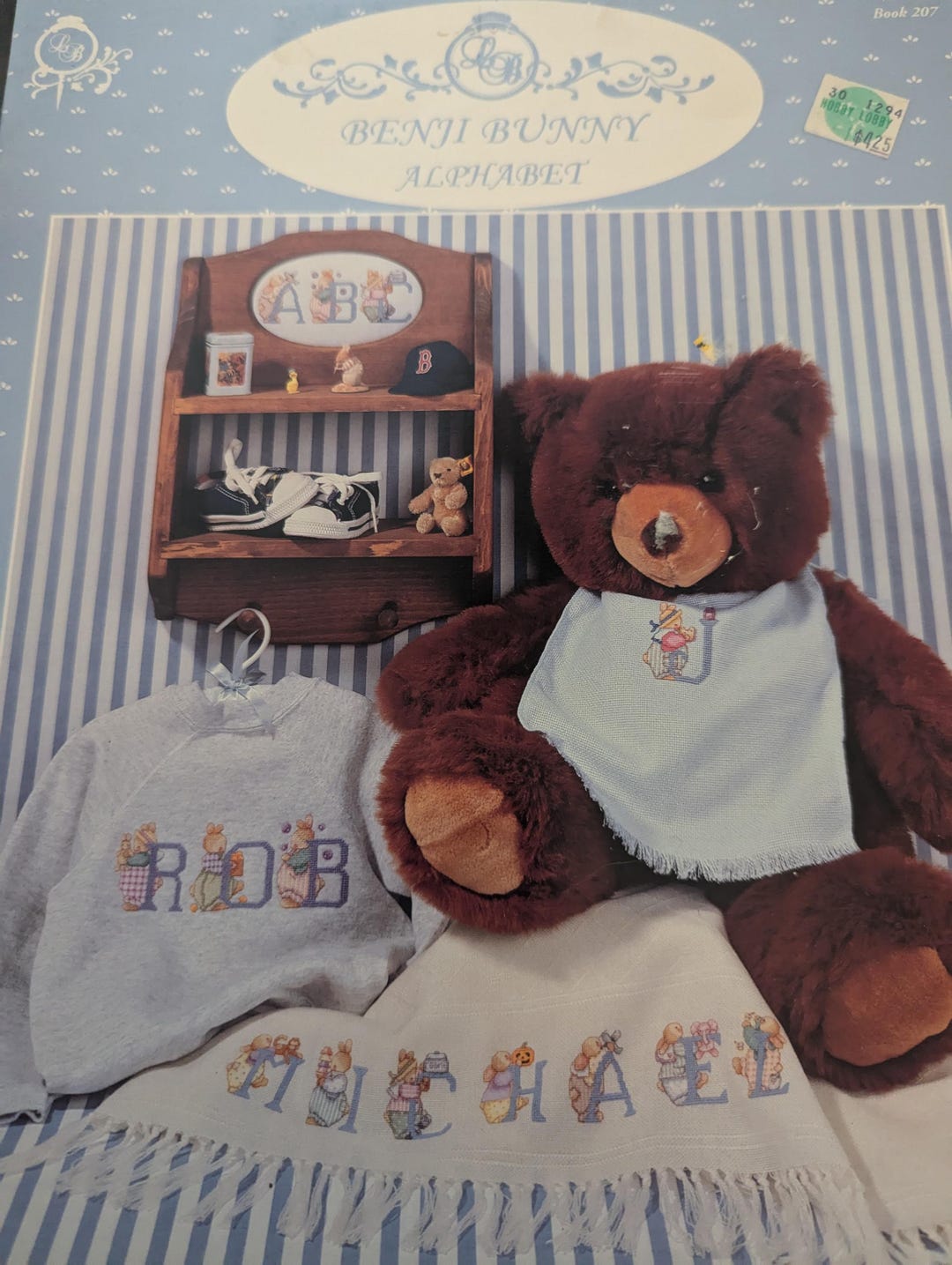 Benji Bunny Alphabet, Lorri Birmingham, Pattern Leaflet #207, 1994 - Etsy