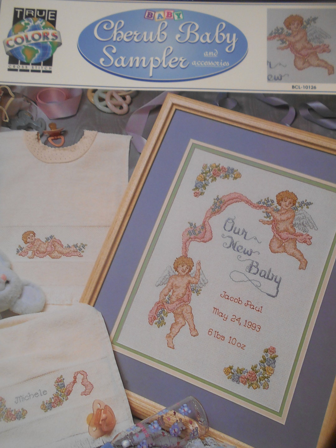Cherub Baby Sampler, True Colors, Pattern Leaflet #10126, 1992 - Etsy