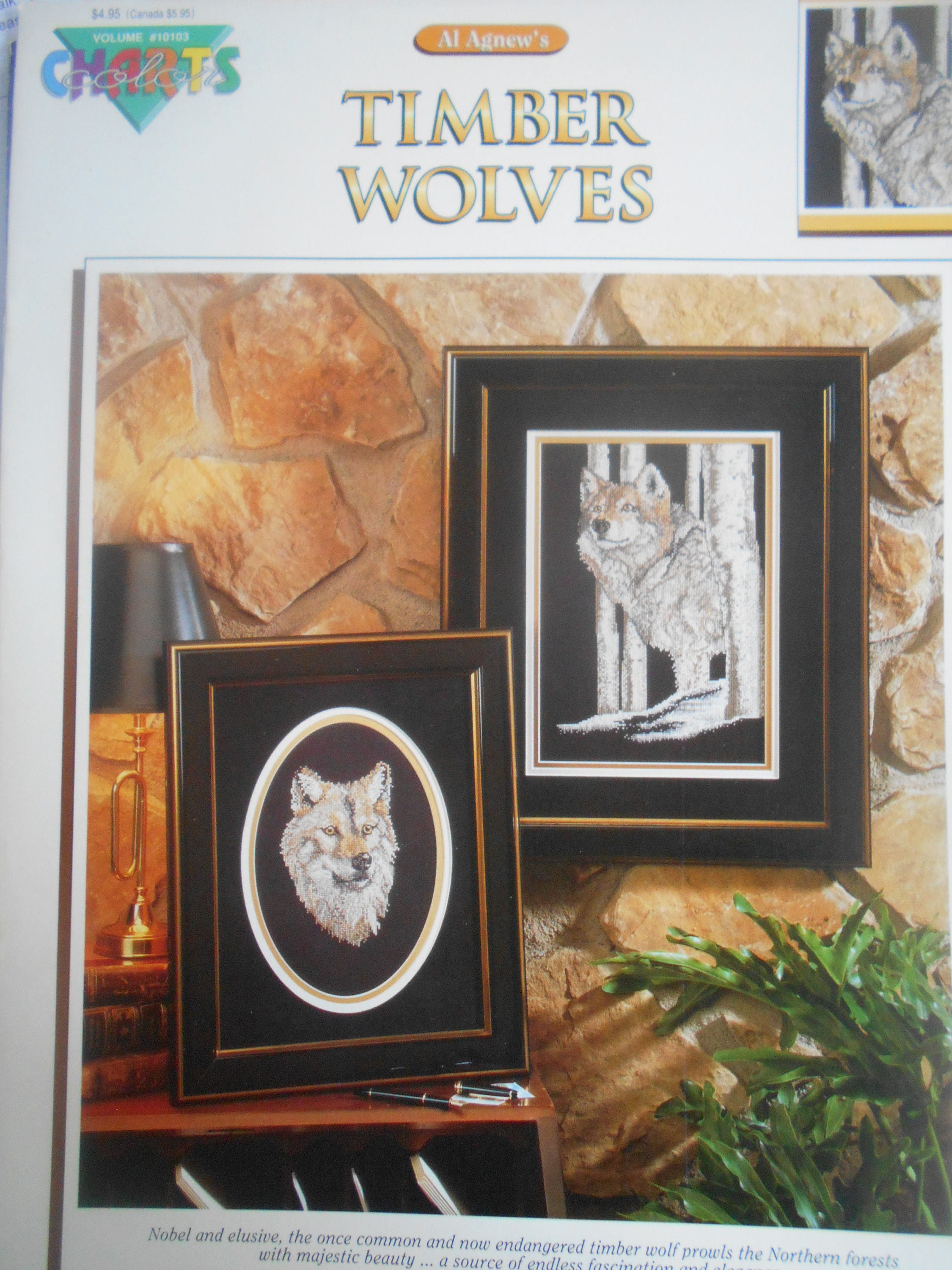 Timber Wolves Color Charts Pattern Leaflet 10103 1990 | Etsy