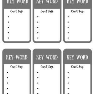 No-go Game Canva Template - Etsy