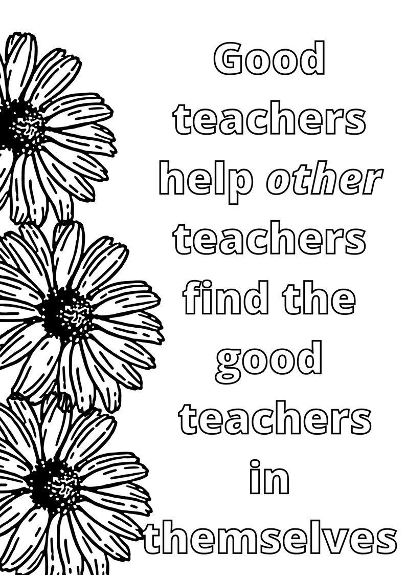 Adult Coloring Book for Teachers - Etsy