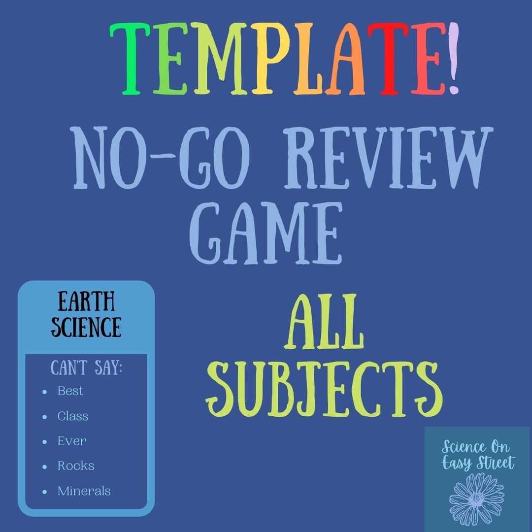 No-go Game Canva Template - Etsy