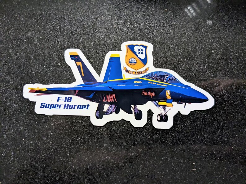 F-18 Hornet Blue Angels Navy Vinyl Sticker - Etsy