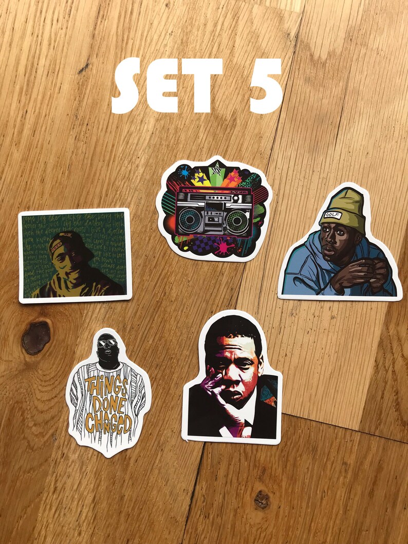 Rap Hip Hop Sticker Sets Sets of 5 - Etsy