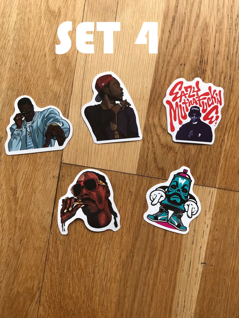 Rap Hip Hop Sticker Sets Sets of 5 - Etsy