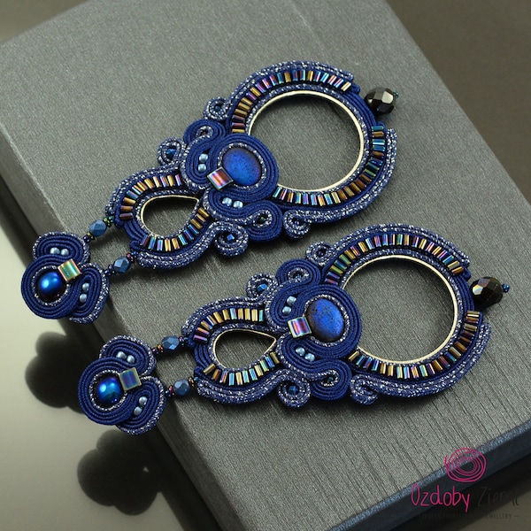 Navy Blue Hoops - Etsy