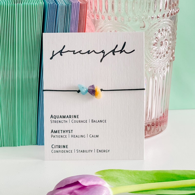 Bracelet With Strength on It - Etsy UK