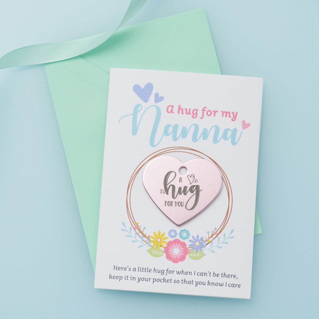 Personalised Floral Little Hug Keepsake Card for Nanna - Etsy
